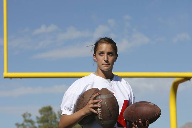 Arbor View's female kicker a welcome addition to team - High School ...