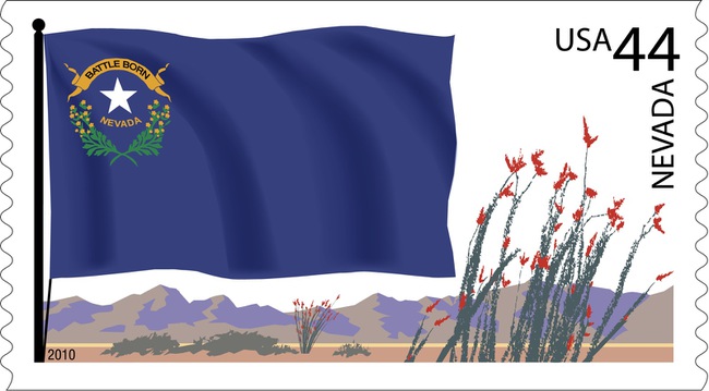 Postal Service unveils Nevada state flag stamp - Las Vegas Sun News