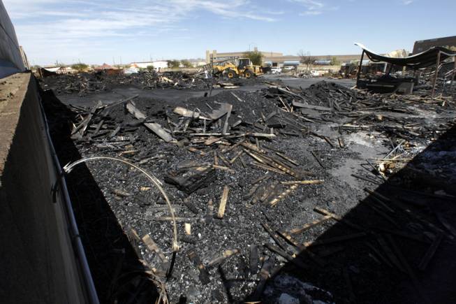 Pallet Yard Fire in Henderson - A view of the destruction the day after ...