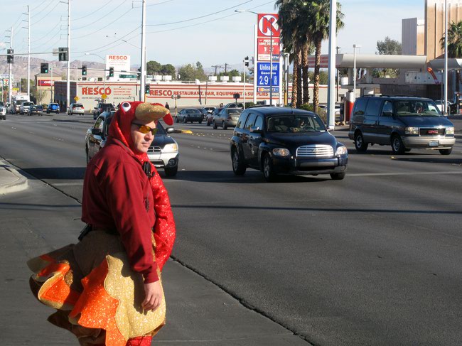 Why did the turkey cross the road? To promote crosswalk safety - Las ...