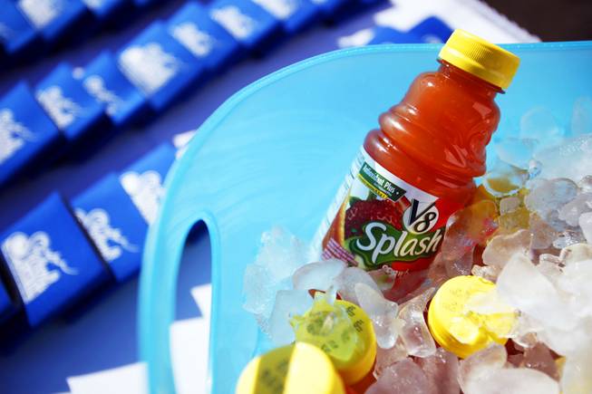 Splash Canyon Waterpark - V8 Splash is served to guests during a press ...