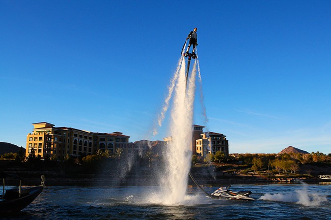 'Flyboard' water jet pack takes to the air at Lake Las Vegas - Las ...