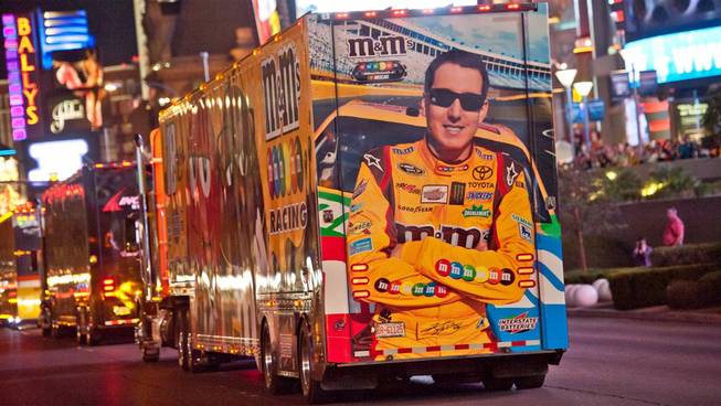 2012 NASCAR Hauler Parade on the Strip - The 2012 NASCAR hauler parade ...