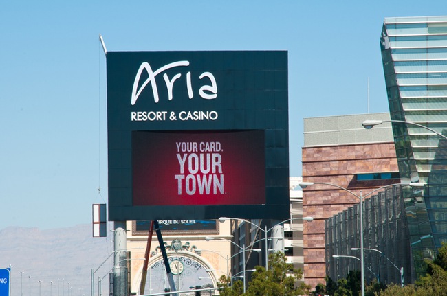 With new sign, Aria shows impact still defined by size, flash - Las ...