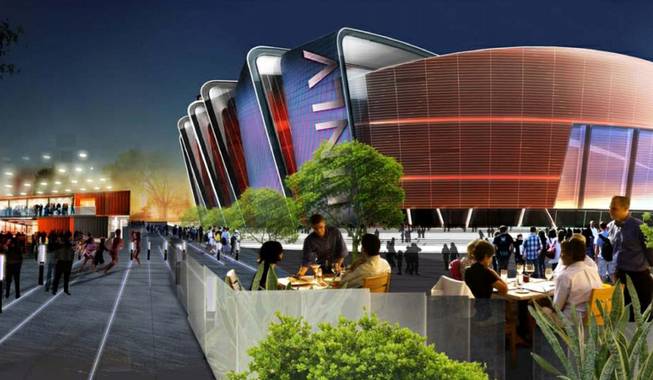 UNLV Now Stadium Renderings - UNLV Now mega events center rendering.