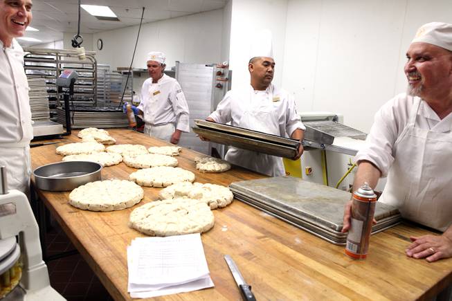 The Strip's Secret Spaces - Bakers work inside the basement bakery at ...