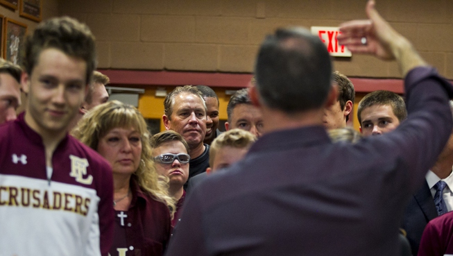 Clayton Rhodes of Faith Lutheran High - Players and their parents are ...