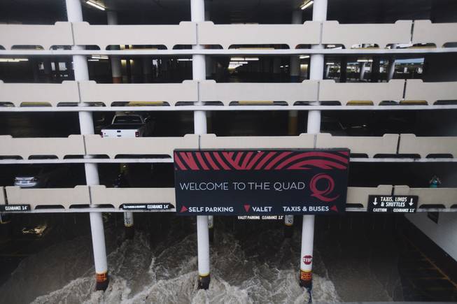 Flooding at The Linq - A flash flood rages through the LINQ parking ...