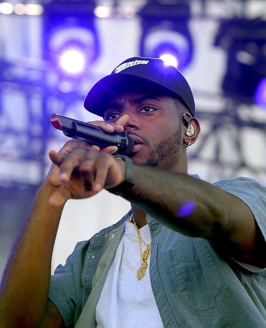 2016 iHeartRadio Daytime Village - Rapper Bryson Tiller takes the stage ...