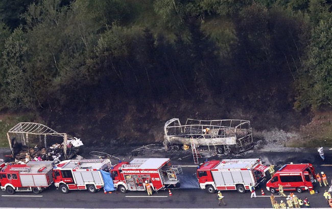 18 confirmed dead in fiery Bavarian bus crash; 30 injured - Las Vegas ...