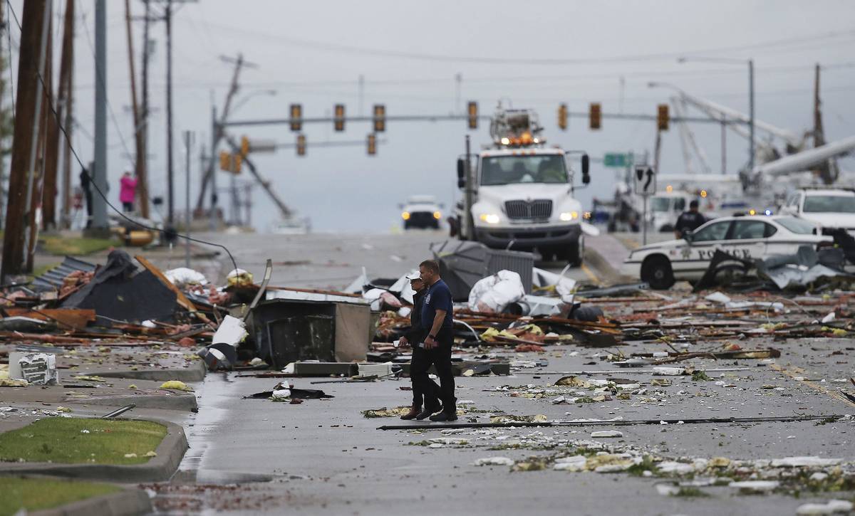 Apparent tornado leaves destruction in Tulsa; 13 injured - Las Vegas ...