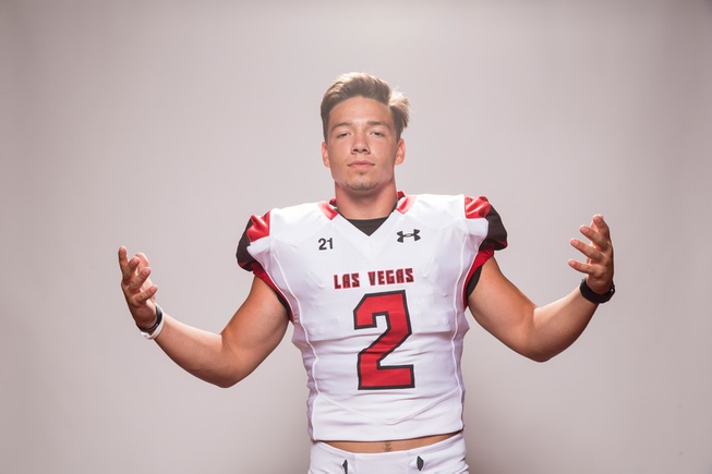 Las Vegas Sun HS Football Portraits - Jake Bowden, of the Las Vegas HS ...