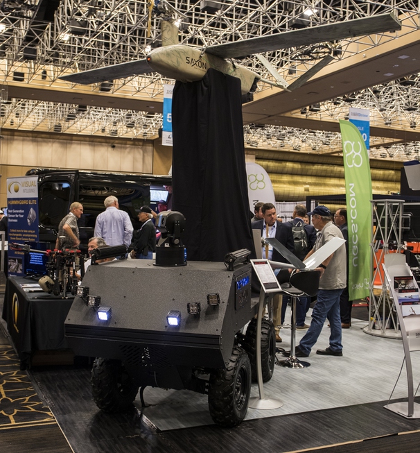 InterDrone Conference 2017 - A Saxon MONITOR M-12 unit on display ...