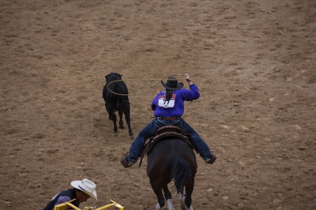 42nd Annual Indian National Finals Rodeo - Break Away rider Bailey ...