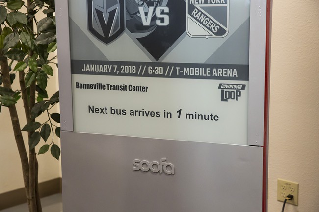 Photograph : Soofa Digital Smart Signs in Las Vegas - Las Vegas Sun News