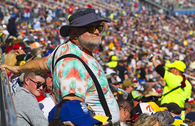 NASCAR Fans - Fans watch from the stands during the NASCAR Pennzoil 400