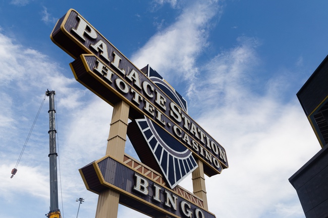 Dismantling of Palace Station sign signals the end of a theme - Las ...