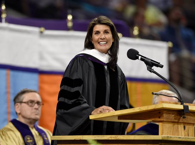 Nikki Haley tells graduates to be grateful they live in U.S. - Las ...