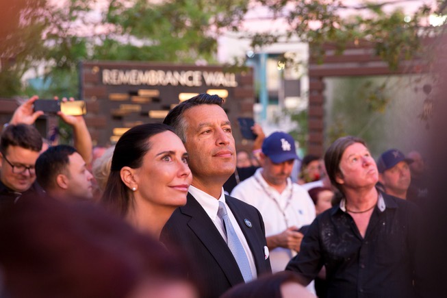 Healing Garden and Remembrance Wall - Governor Sandoval and his wife ...