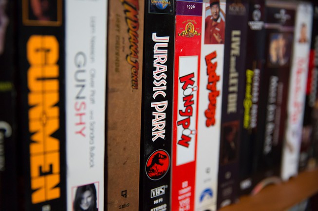 Daft Junk Downtown Vintage Thrift Shop - SOme VHS movies are seen at ...