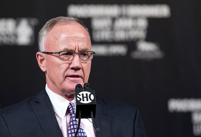 Paquiao-Broner News Conference - Bob Bennett, executive director of the ...
