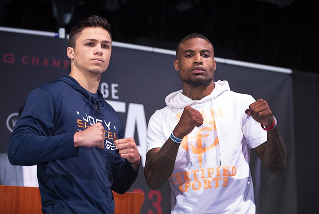 Fight Night News Conference - Middleweight boxers Joey Spencer, left ...