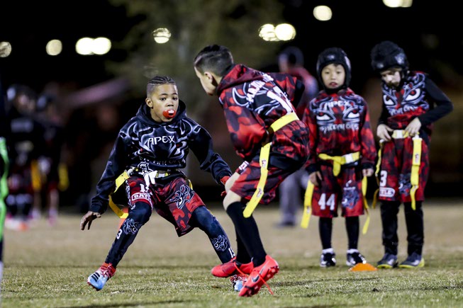 Trenton Mitchell - Nine-year-old Trenton Mitchell plays flag football ...