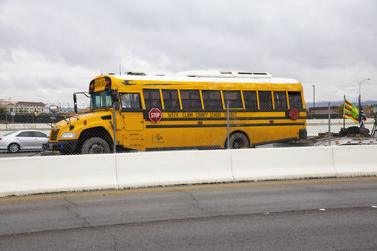 Overturned School Bus - Las Vegas Sun News