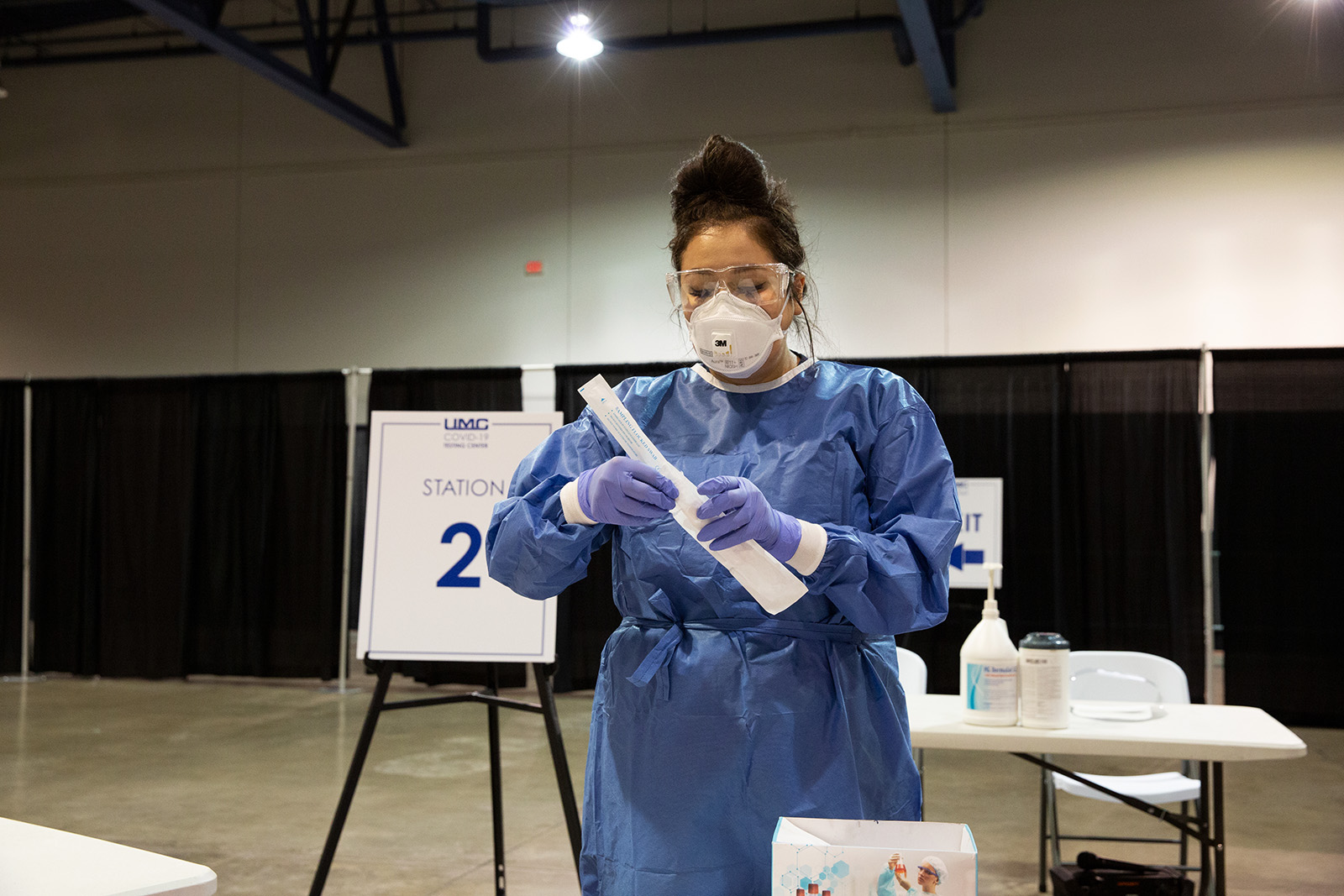 Cashman Center COVID-19 Testing Facility Preview - Las Vegas Sun News