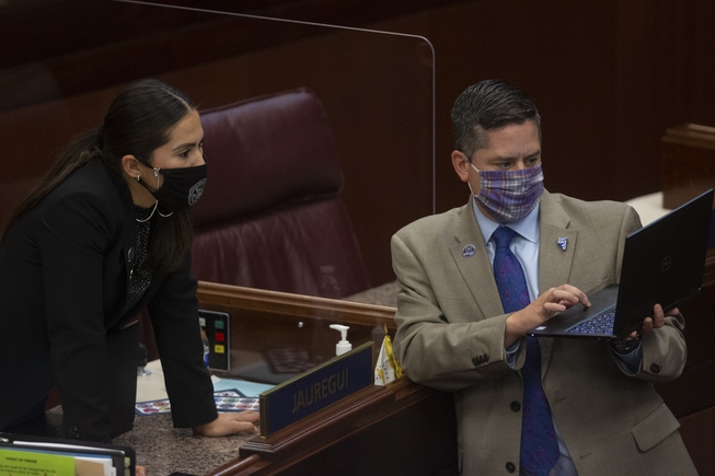 Nevada Legislature 32nd Special Session - Day 6 - From left, Assembly ...