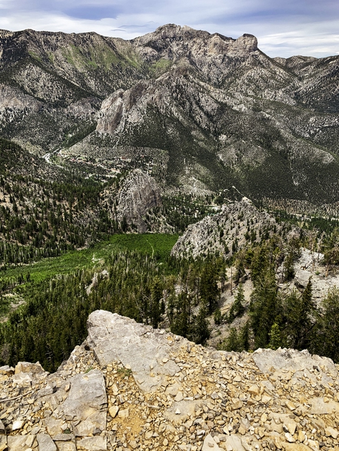 Mount Charleston Hiking Trails - A view from of Mount Charleston from ...