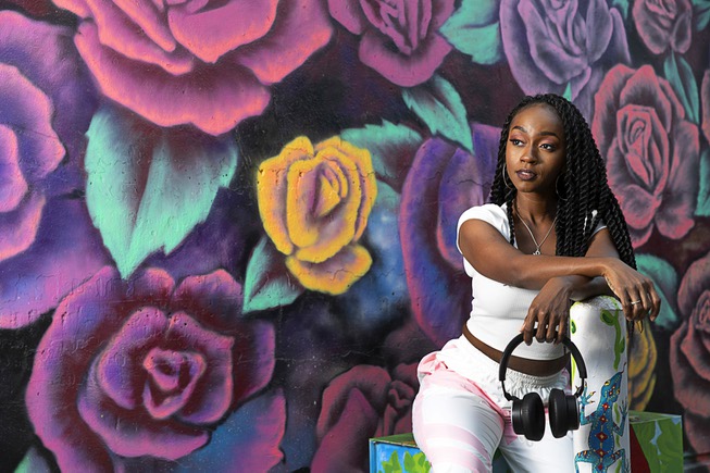 DJ Kelly - Dj Kelly poses in an alley in downtown Las Vegas ... -