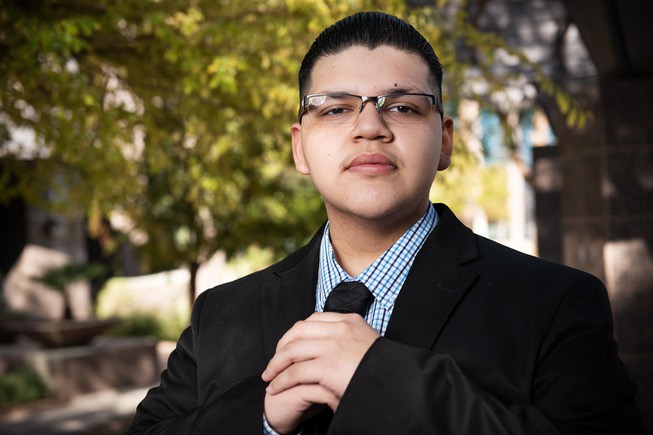 Pablo Ramirez - Pablo Ramirez, a student at CSN, poses for a portrait ... -