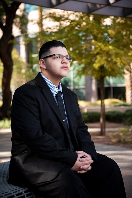 Pablo Ramirez - Pablo Ramirez, a student at CSN, poses for a portrait ... -
