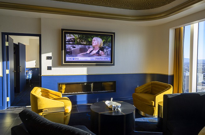 Circa Rooms and Legacy Club Tour - A living room in a Founders Suite is ...