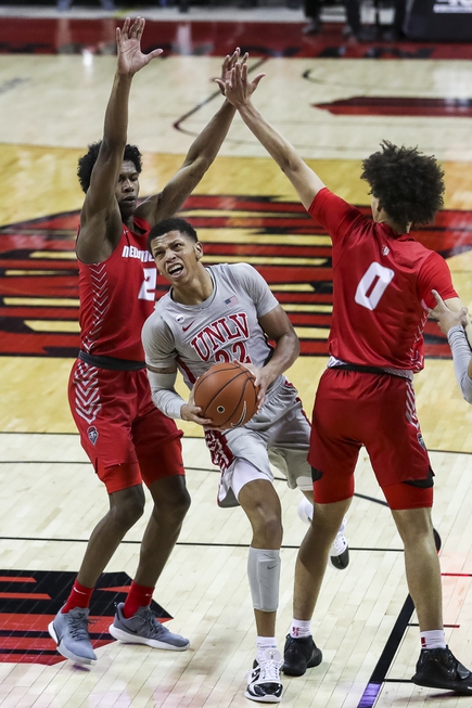 UNLV Defeats New Mexico, 53-46 - UNLV Rebels guard Nicquel Blake (22 ...
