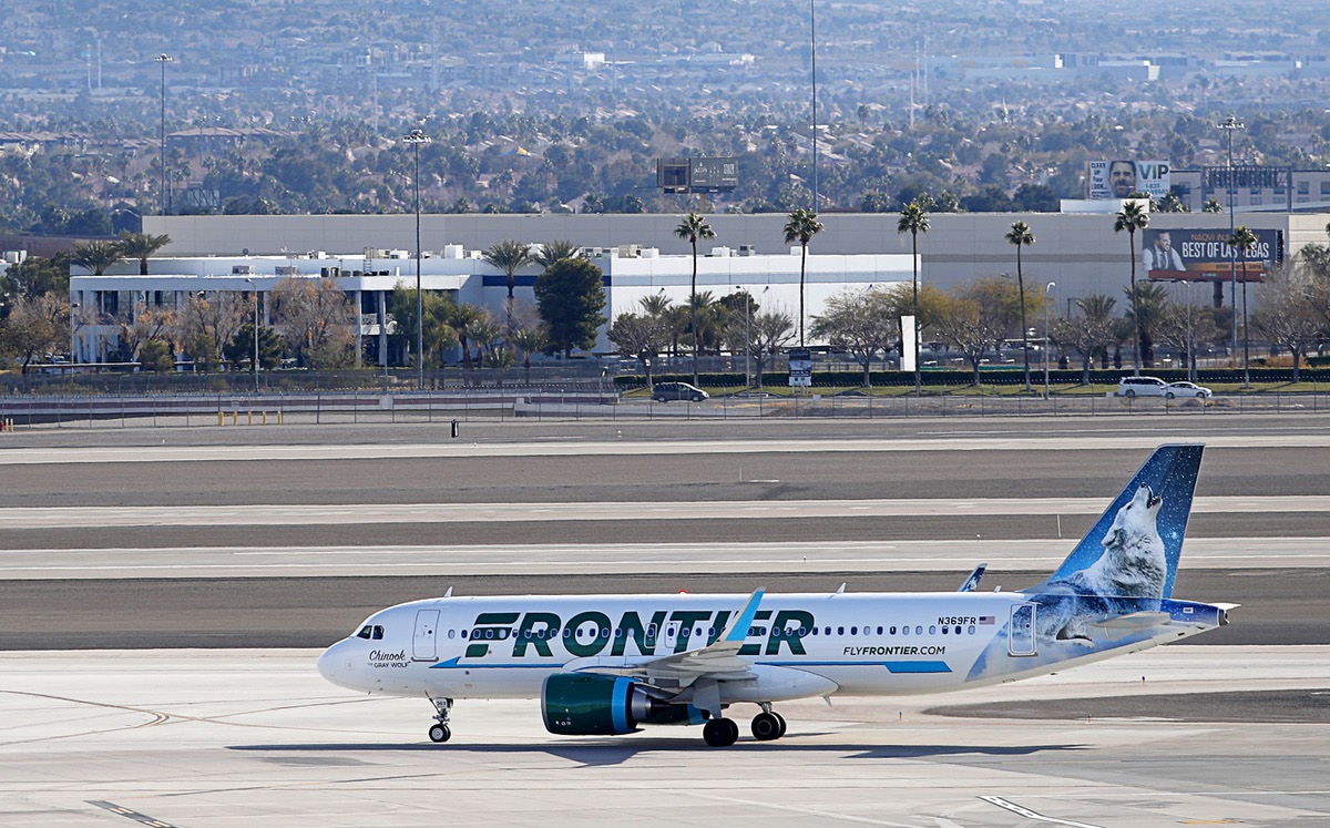 Frontier Airlines plane lands while on fire at Las Vegas airport - Las ...