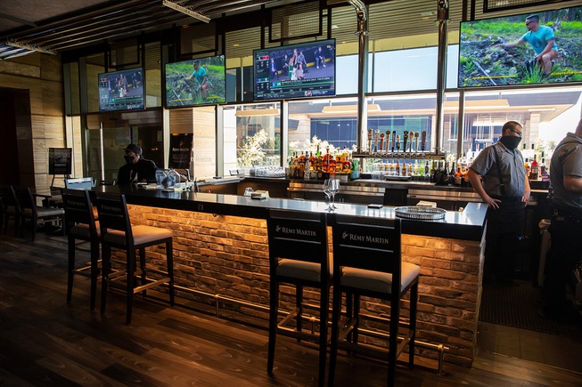 Raiders Tavern & Grill Grand Opening - A look at the Remy Martin bar ...