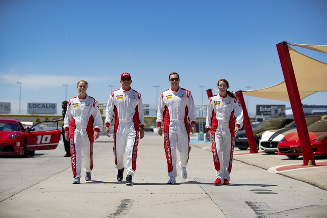 Rebel Coaches at Dream Racing - From left, UNLV coaches Lindy La Rocque ...