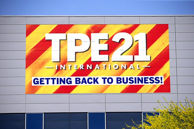 Tobacco Plus Convention Opens At LVCC - A sign is shown on the North ...