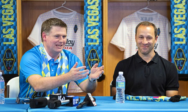 Las Vegas Lights Ready For Home Opener - Brett Lashbrook, left, owner ...