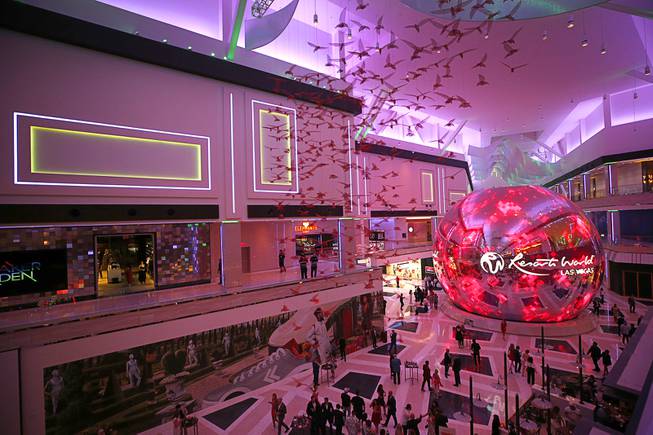 Resorts World Las Vegas Grand Opening - A giant, illuminated sphere is ...