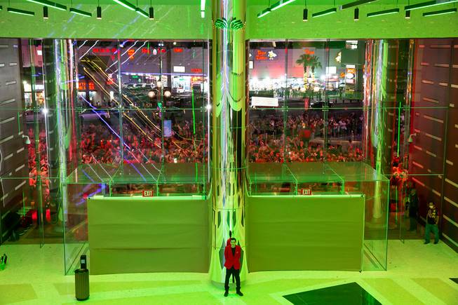 Resorts World Las Vegas Grand Opening - A security guard stands inside ...