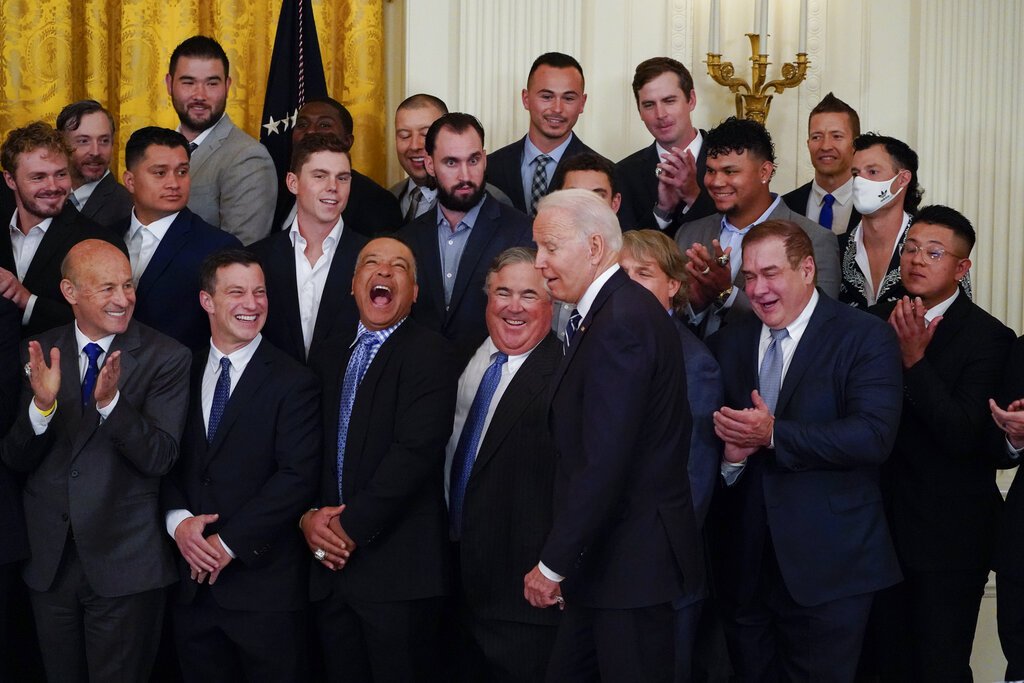 Biden hosts baseball champion Dodgers at White House - Las Vegas Sun News