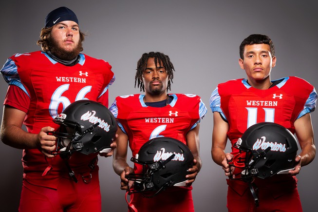 Las Vegas Sun's 2021 High School Football Media Day - Members of the ...