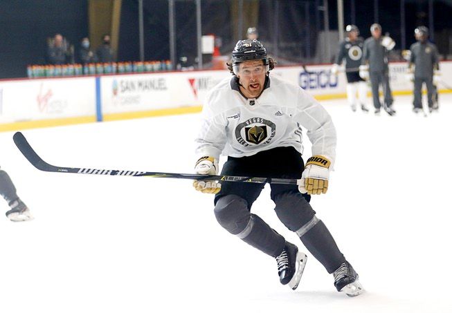Sept. 24: VGK Training Camp - Vegas Golden Knights right wing Mark ...