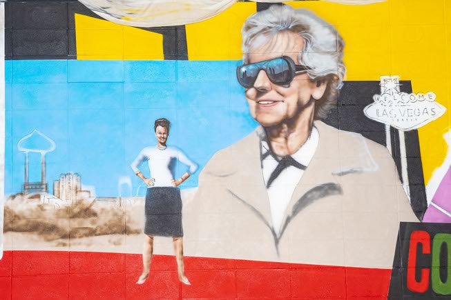 Neon Museum North Gallery Mural - Betty Willis, one of the only women ...