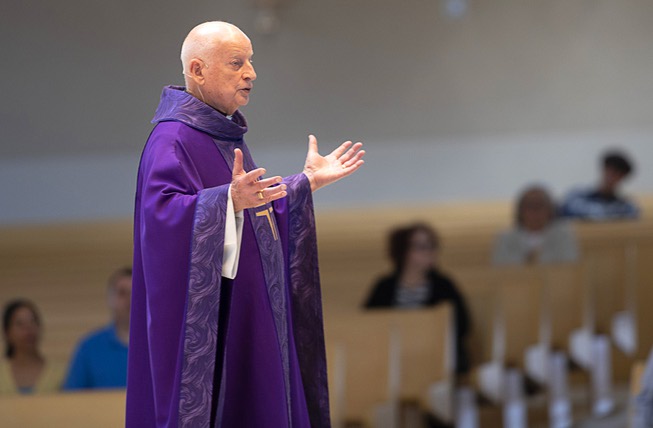 Mass For Ukraine At Holy Spirit - Father Bill Kenny speaks to his ...