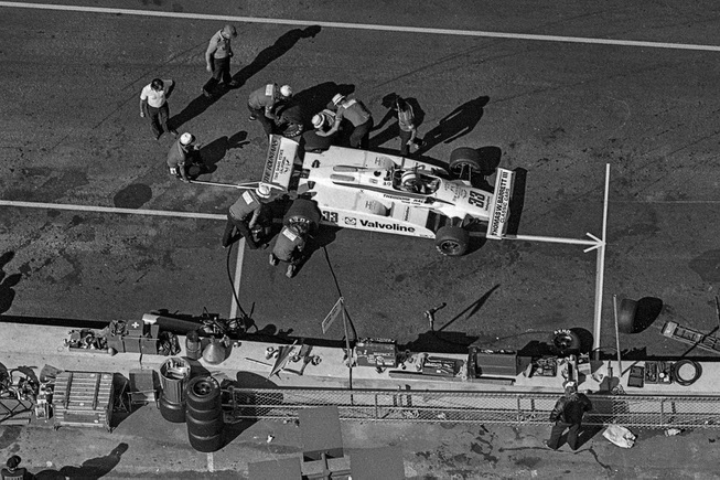 Caesars Palace Grand Prix - Patrick Tambay pits during the Caesars ...
