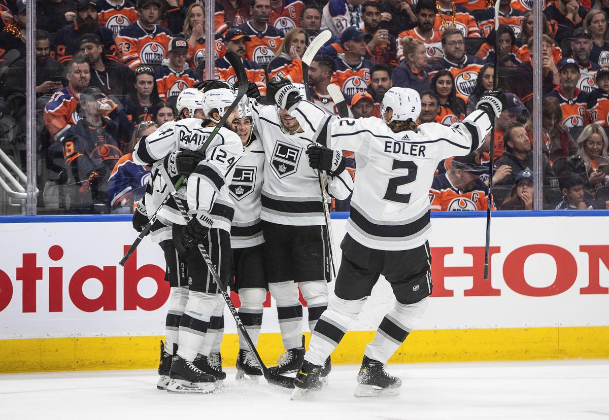 Danault scores late, Kings beat Oilers 4-3 in series opener - Las Vegas ...